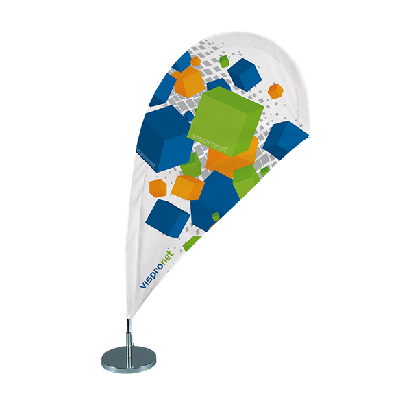 Table Feather Flags for Trade Shows & Events | Vispronet